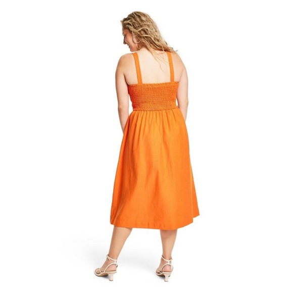 Fe Noel | Dresses | Fe Noel X Target Orange Womens Double Cut Out Midi ...